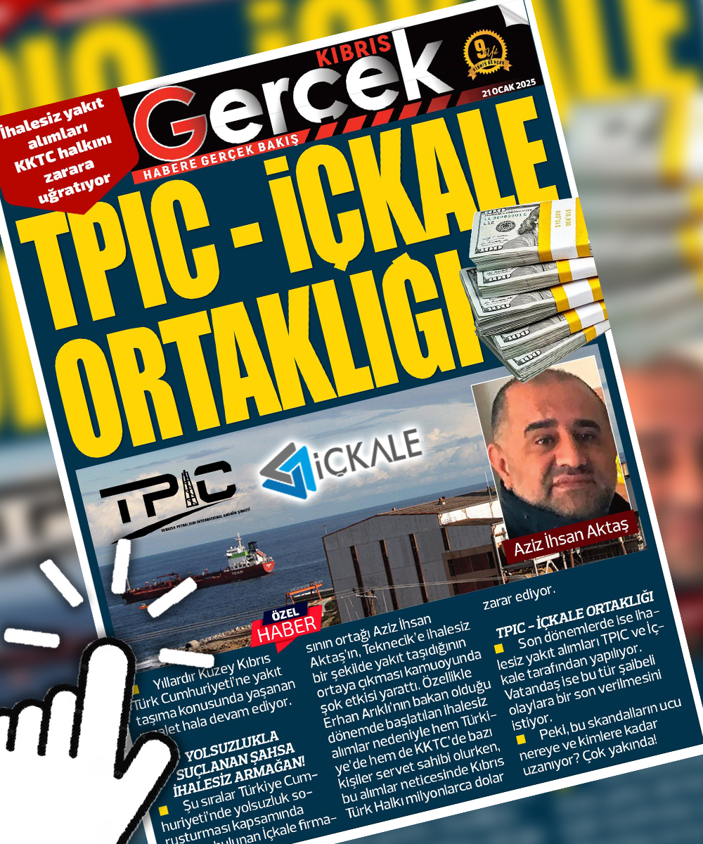 21 OCAK 2025 KIBRIS GERÇEK MANŞET - Kibris Gerçek