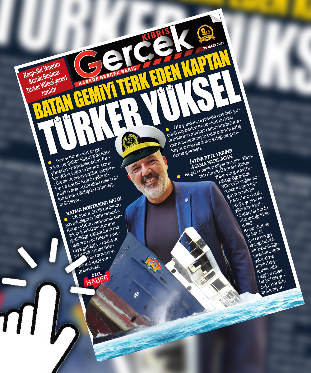 25 MART 2025 KIBRIS GERÇEK MANŞET - Kibris Gerçek