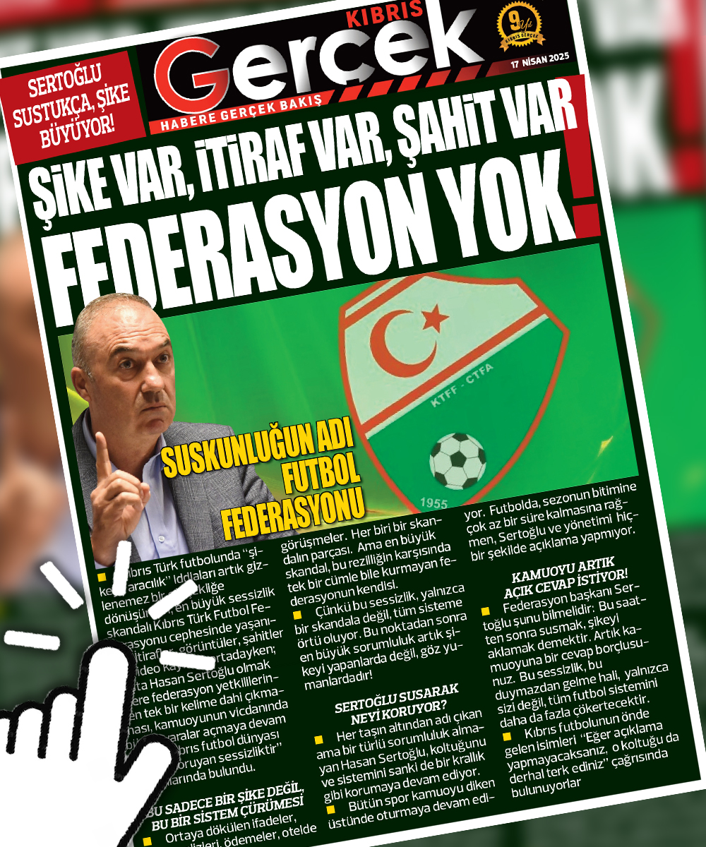 17 NİSAN 2025 KIBRIS GERÇEK MANŞET - Kibris Gerçek